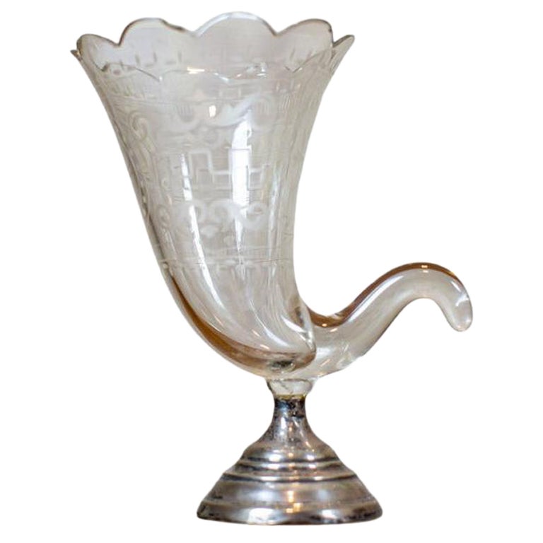 19th-Century Cornucopia-Shaped Glass Cup at 1stDibs