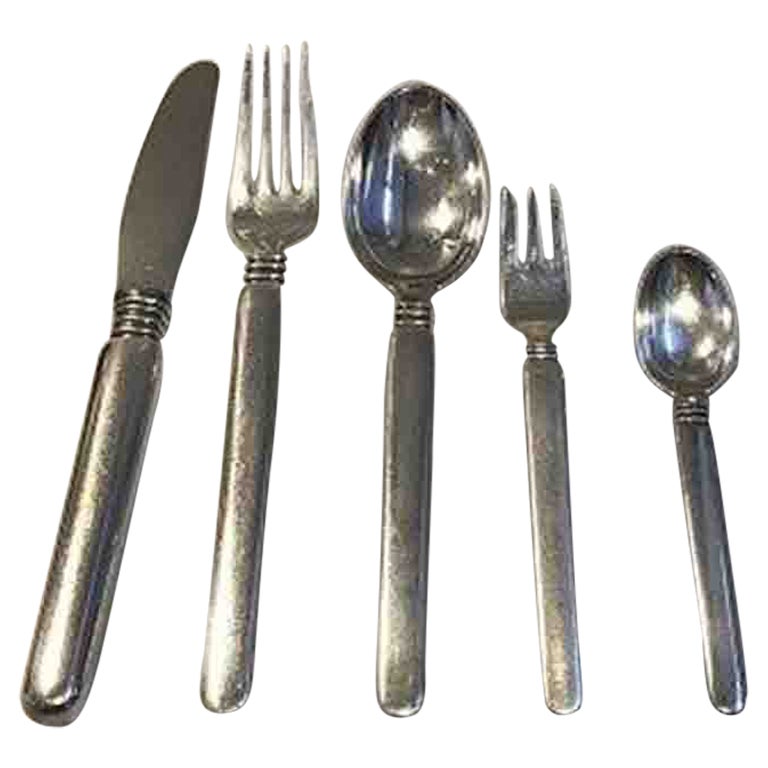 Windsor Silver Flatware Set from Horsens Silver for 6 Person 30 Pc For ...