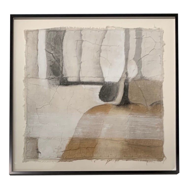Gold, Beige, Grey Painting by Artist Diane Petry, Contemporary, Belgium ...