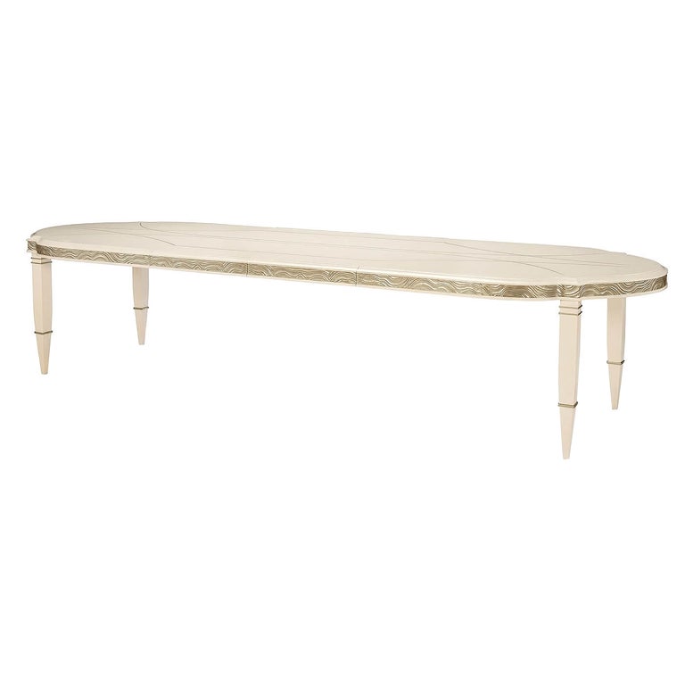 Contemporary Oval Extending Dining Table For Sale at 1stDibs ...