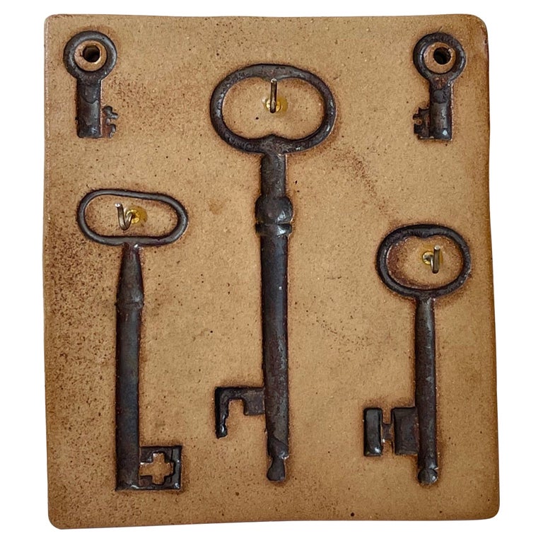 Vintage Scandinavian Wall Mounted Key Holde in Stoneware, 1970s For ...