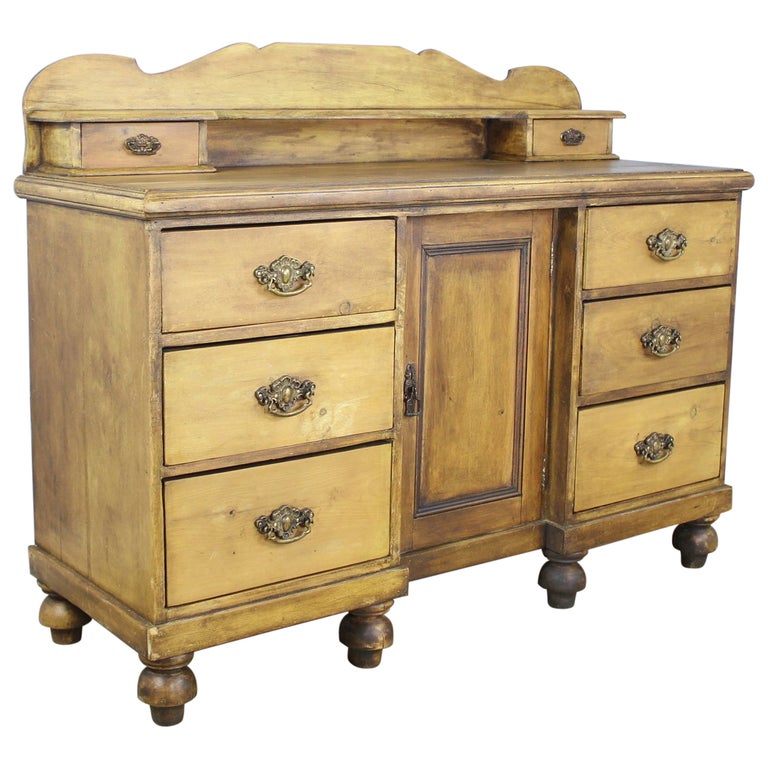 Victorian Stripped Pine Dresser Base For Sale at 1stDibs