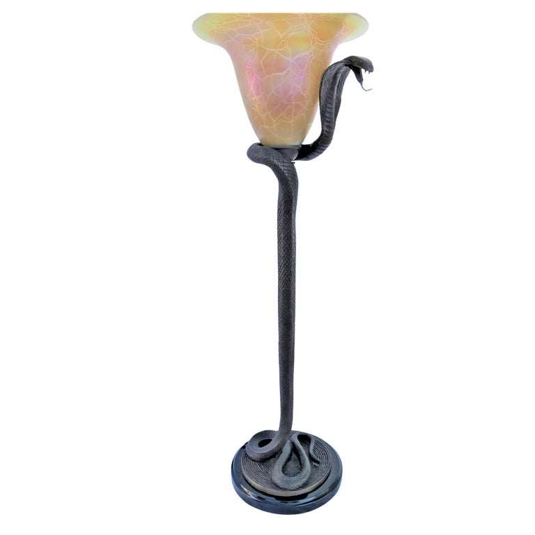 Art Deco/Modern Cobra Snake Lamp at 1stDibs