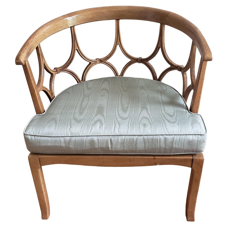 1960s Hollywood Regency Barrel Spider Back Lounge Chair For Sale at ...