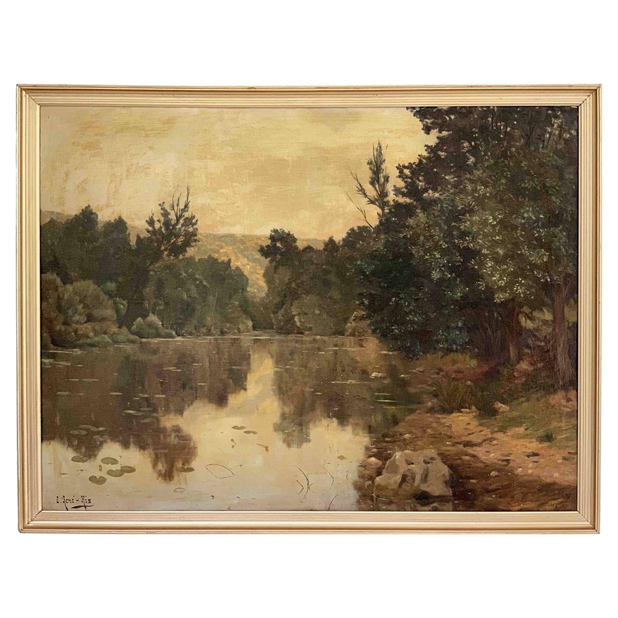 "The River in Summer" by Charles Edmond Rene His at 1stDibs