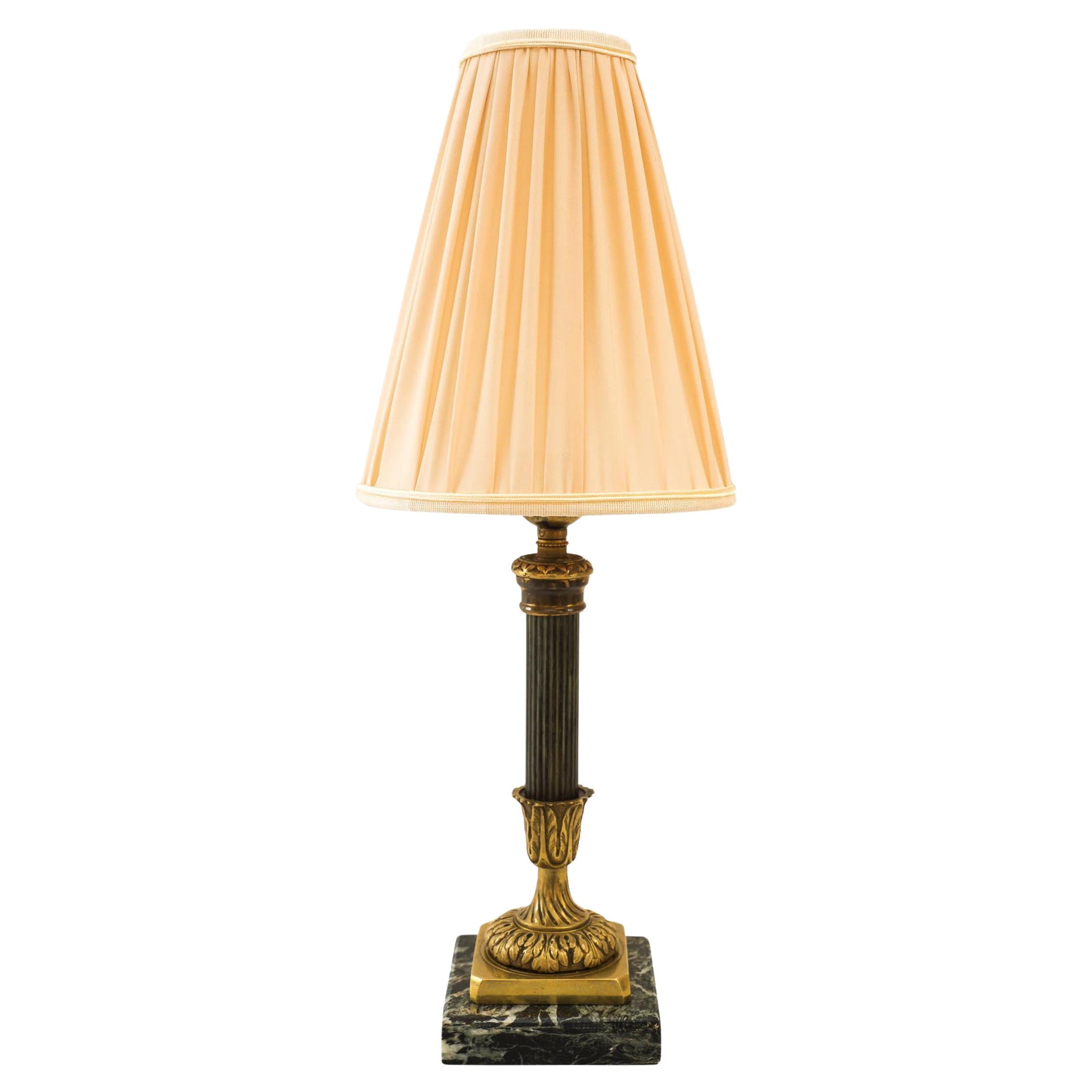 Historistic Table Lamp with Fabric Shade Vienna Around 1890s For Sale ...
