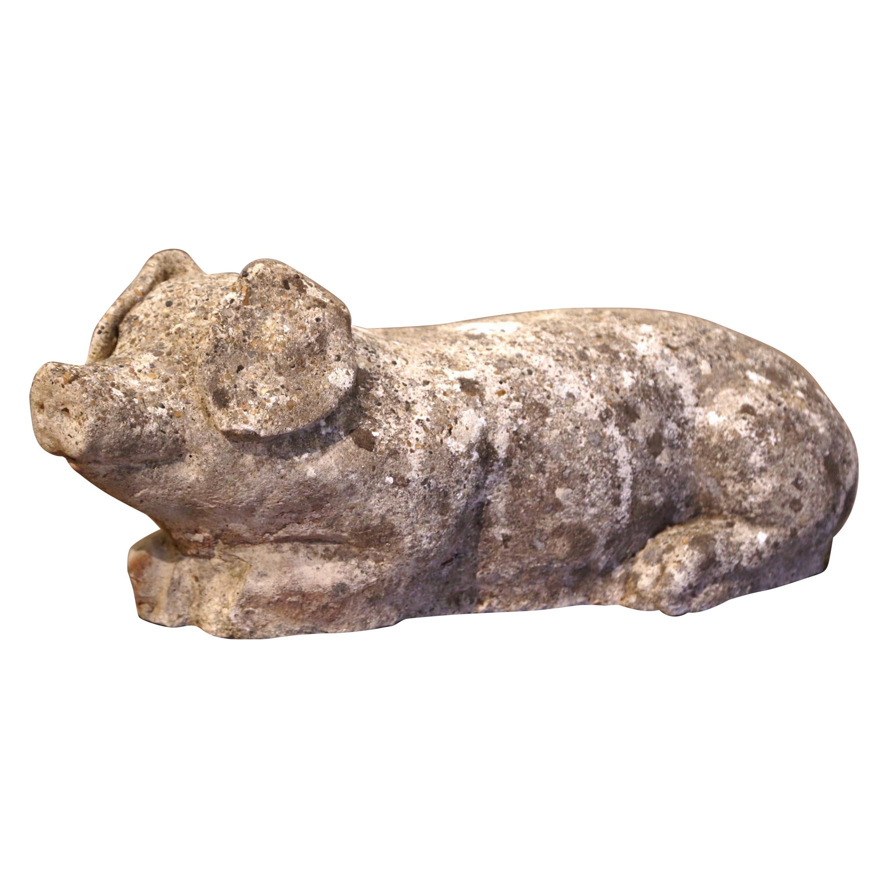 Ikebana Ceramic Pig Sculpture at 1stDibs