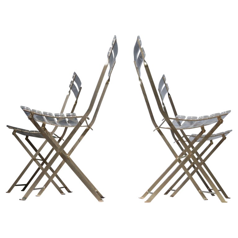 4 Vintage Folding Chairs Yonel Lebovici and Bernard Berthet for Marais ...