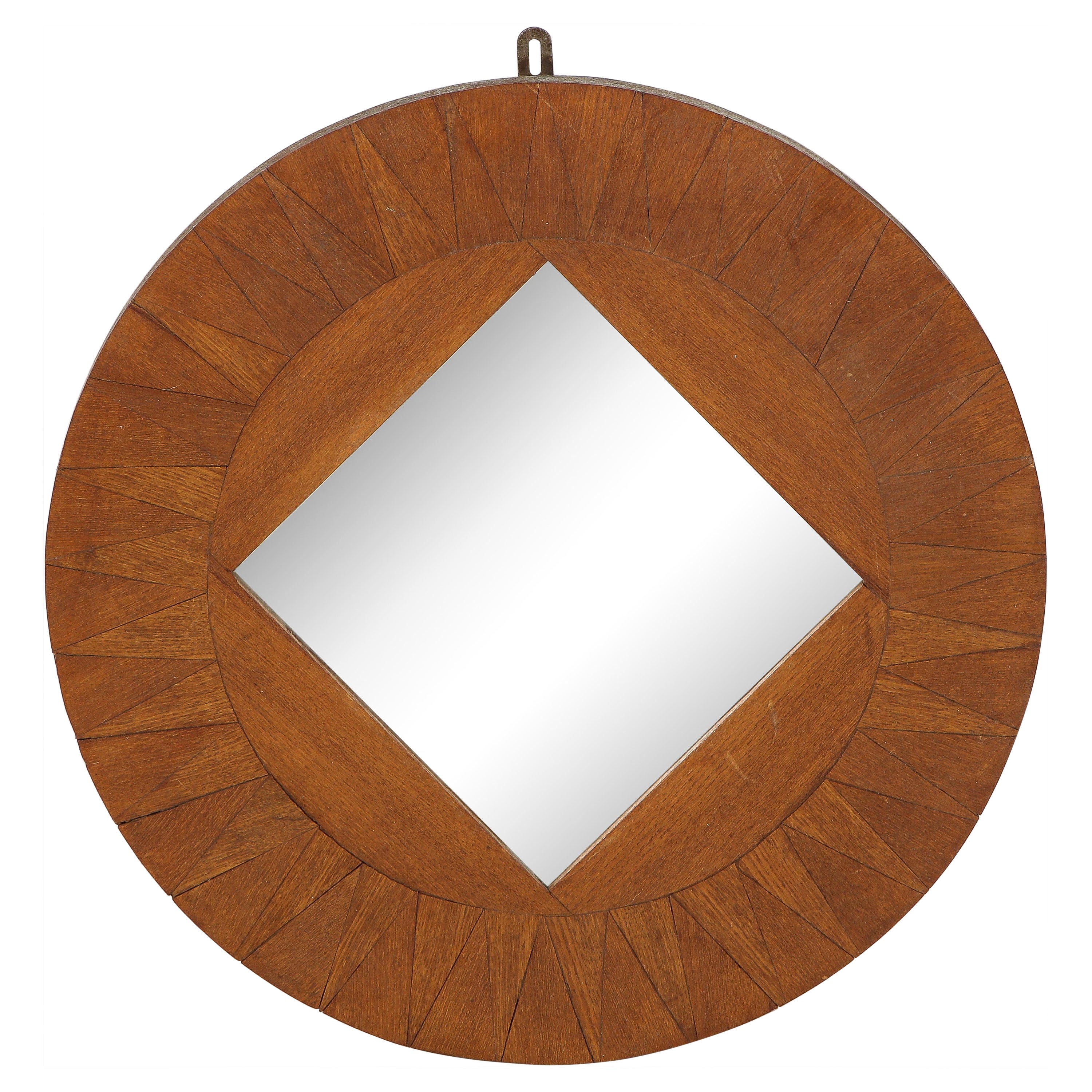 Indian Bone and Wood Inlay Clover Leaf Mirror at 1stDibs