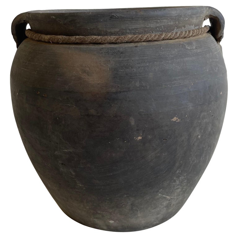 Vintage Terracotta Pot with Handles at 1stDibs