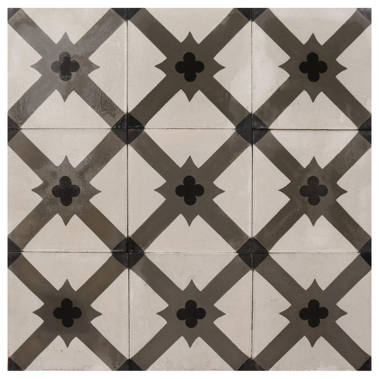 Reclaimed Patterned Encaustic Floor Tiles at 1stDibs