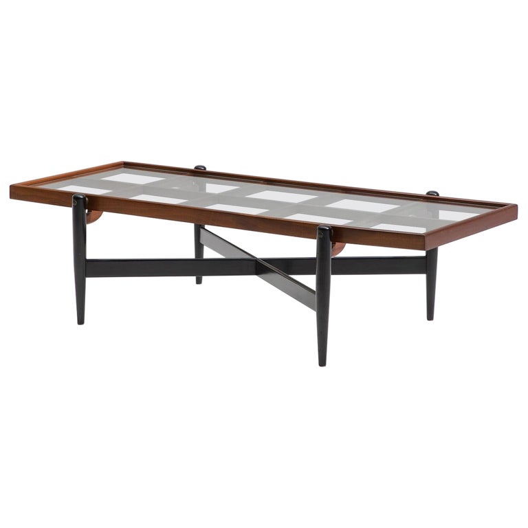 1950s Mid Century Lattice Construction Coffee Table For Sale at 1stDibs