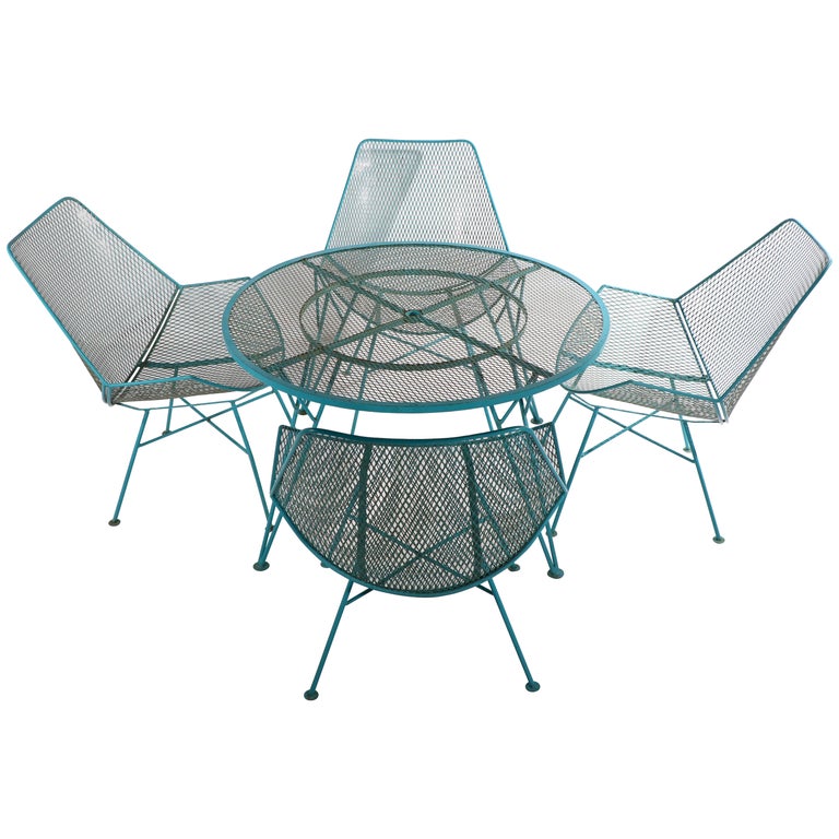 5 Pc. Mid Century Patio Set Att. to Tempestini for Woodard For Sale at ...