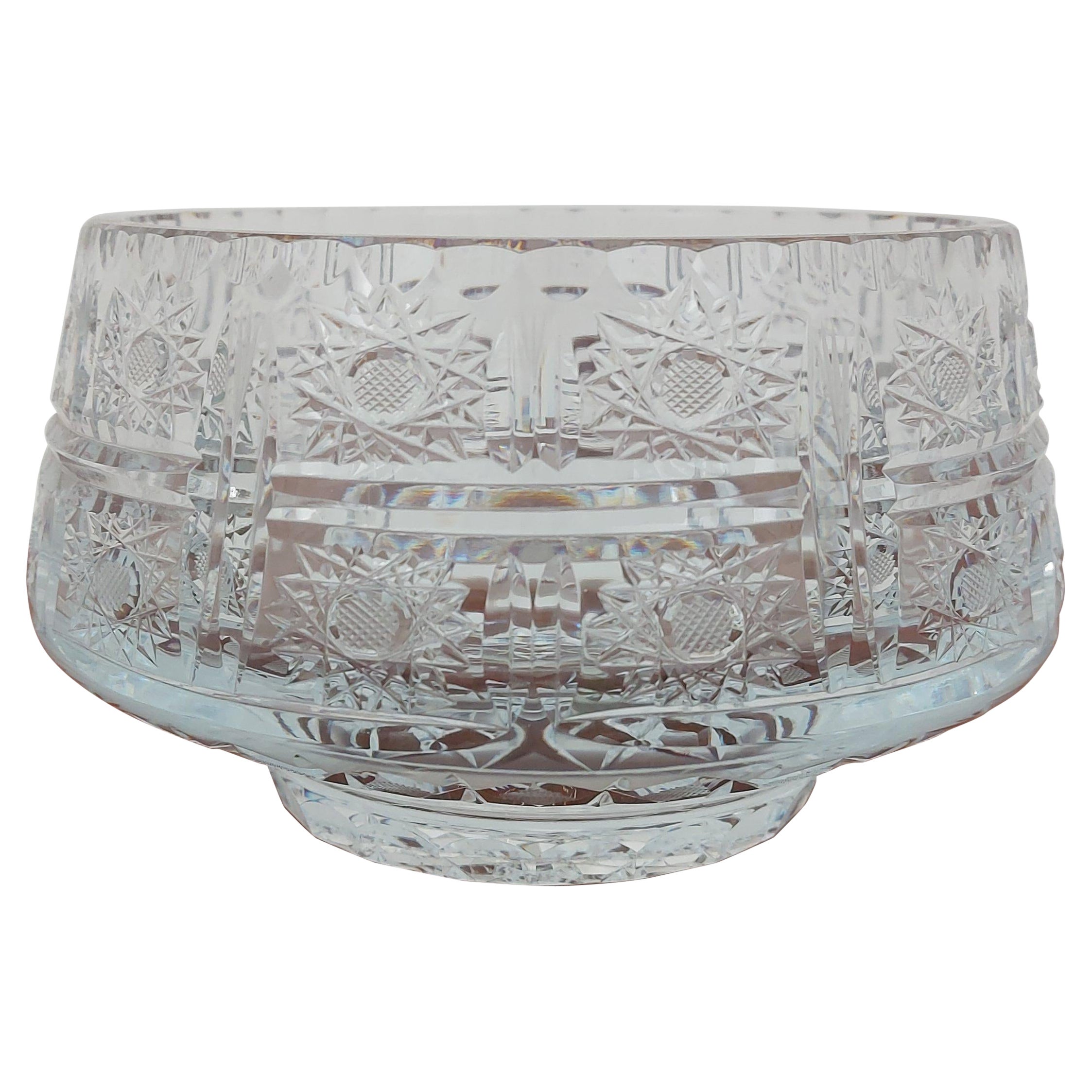 Crystal Maroon Bowl, Poland, 1960s For Sale at 1stDibs