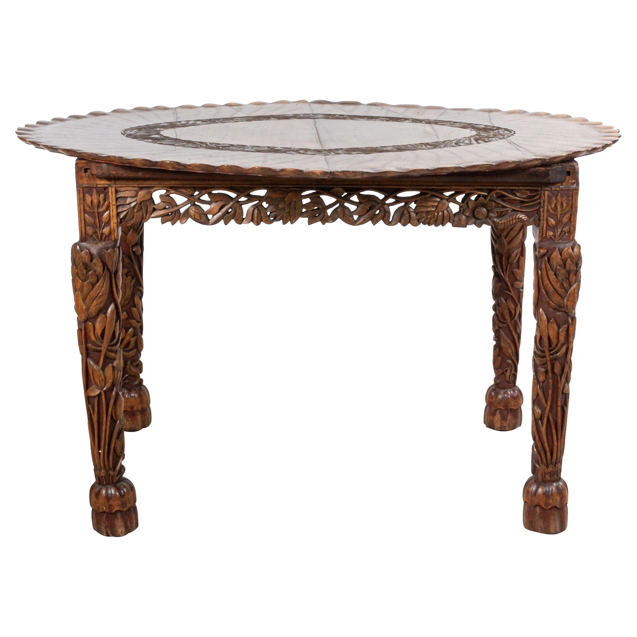 White Lacquered and Linen Wrapped Ming Style Asian Dining Table For ...