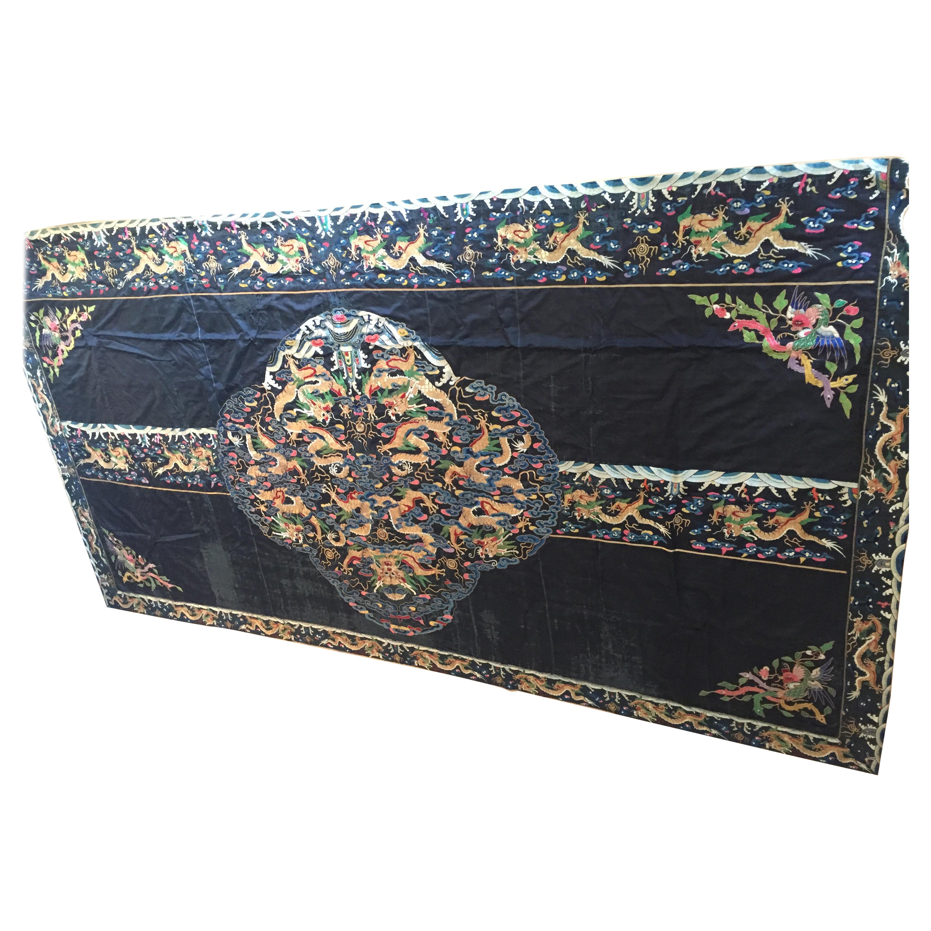 "Water Dragon" Early 20th Century Chinese Embroidered Dudou at 1stDibs