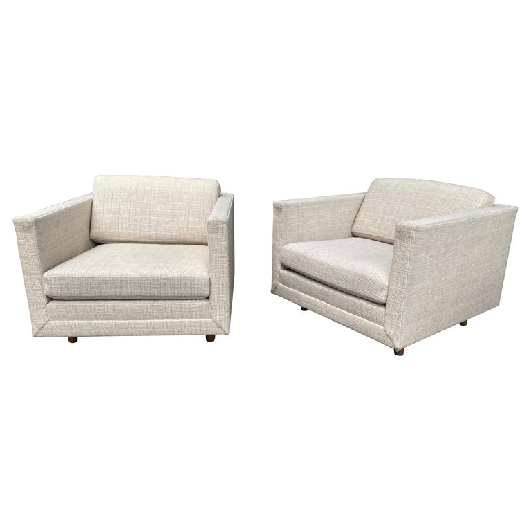 Harvey Probber Cube Lounge Chairs, Classic Modern Design, Probber Label ...