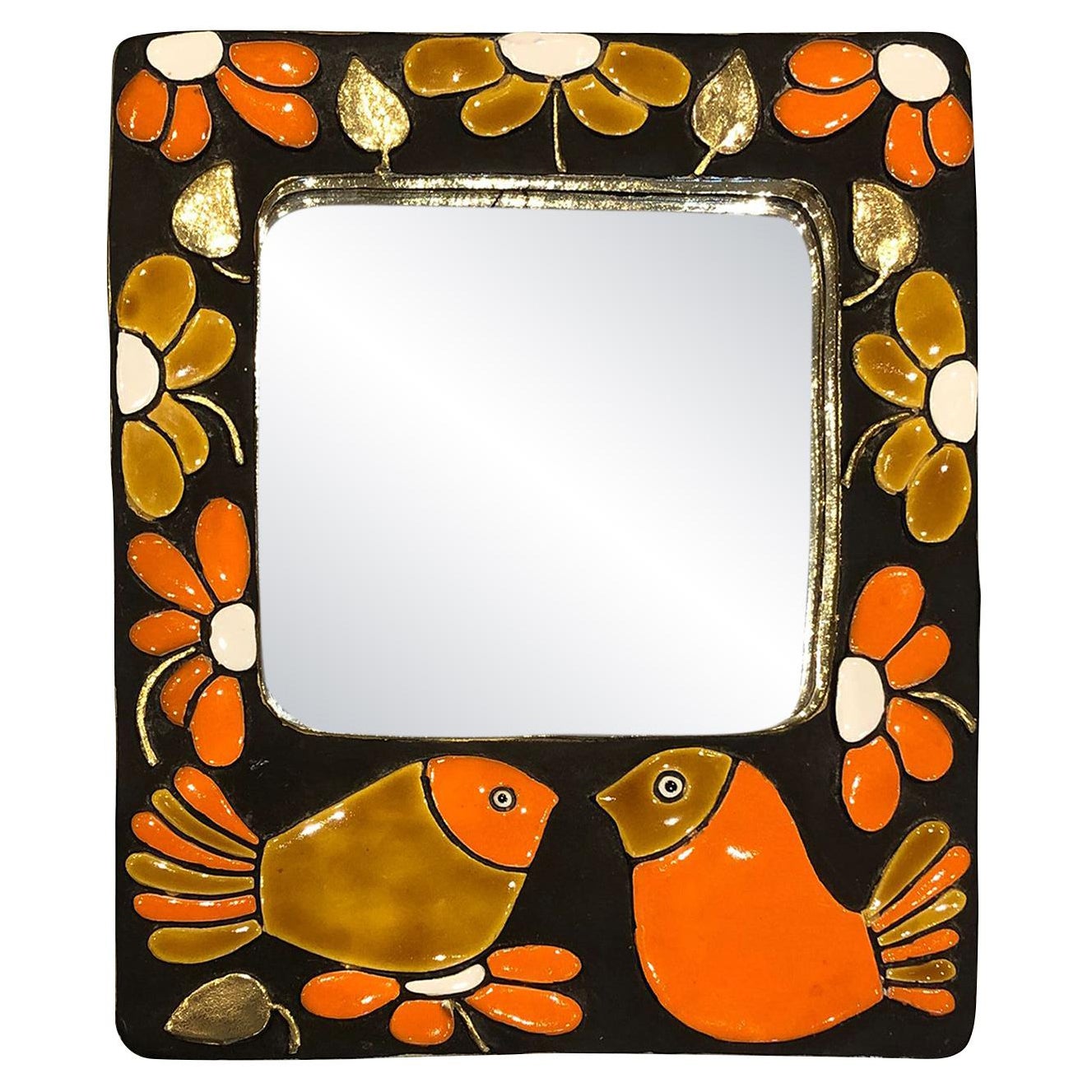 Ceramic Miroir by Mithe Espelt, France, circa 1960 at 1stDibs