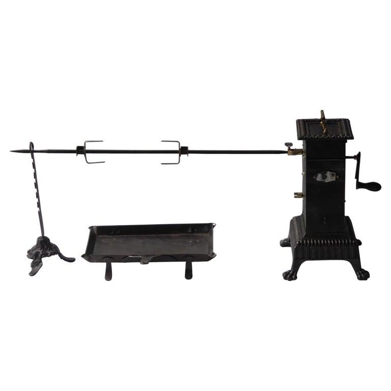 18th - 19th Century French Roasting Jack and Attachments at 1stDibs
