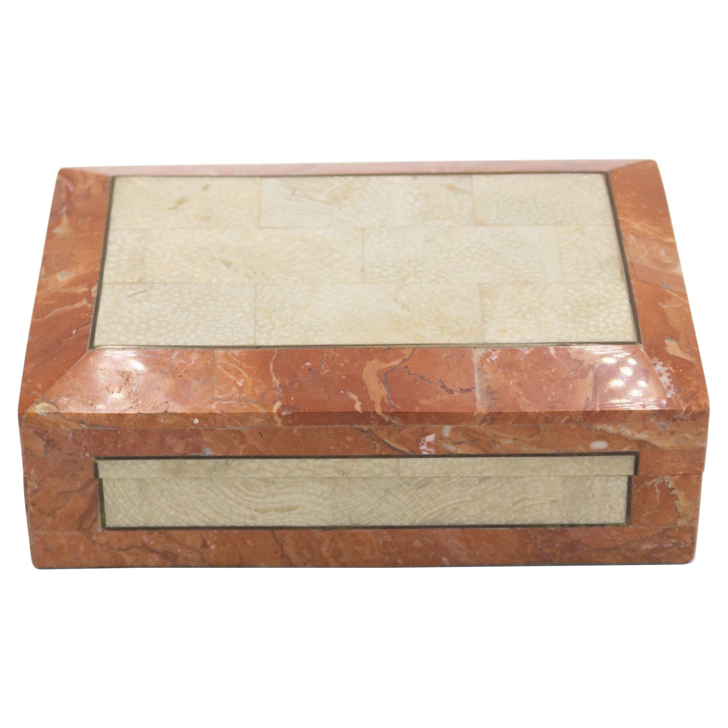 Italian Neo-Classic Style Marble Box For Sale at 1stDibs