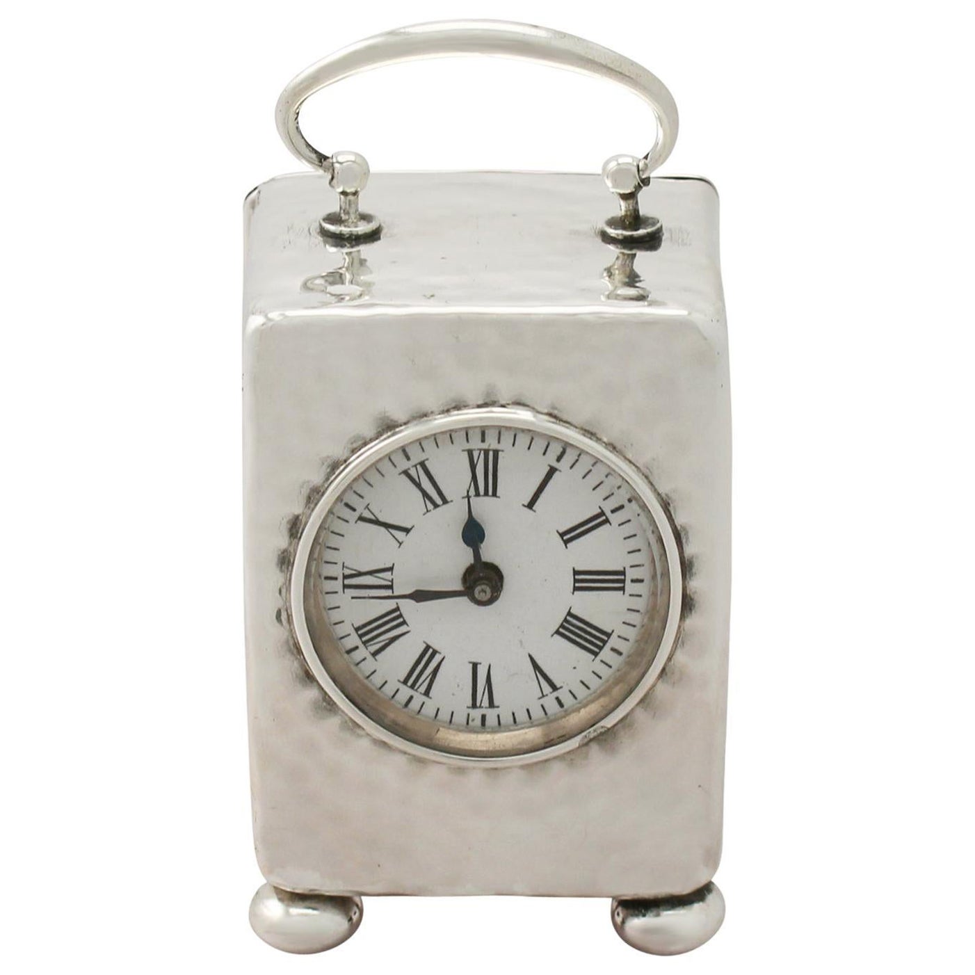 Antique Victorian Sterling Silver Mantle Carriage Clock, 1899 For Sale ...