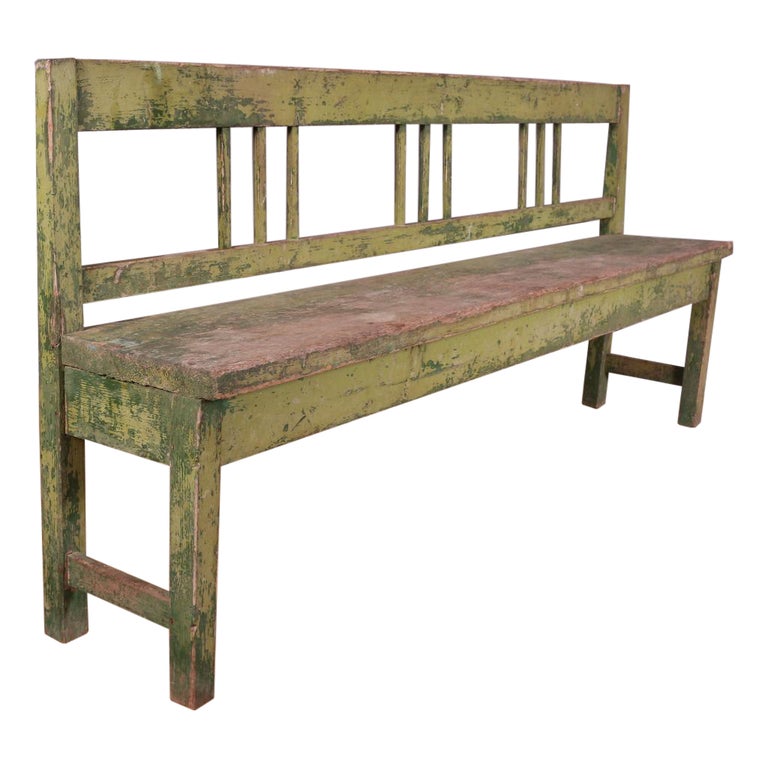 Italian Original Painted Bench at 1stDibs