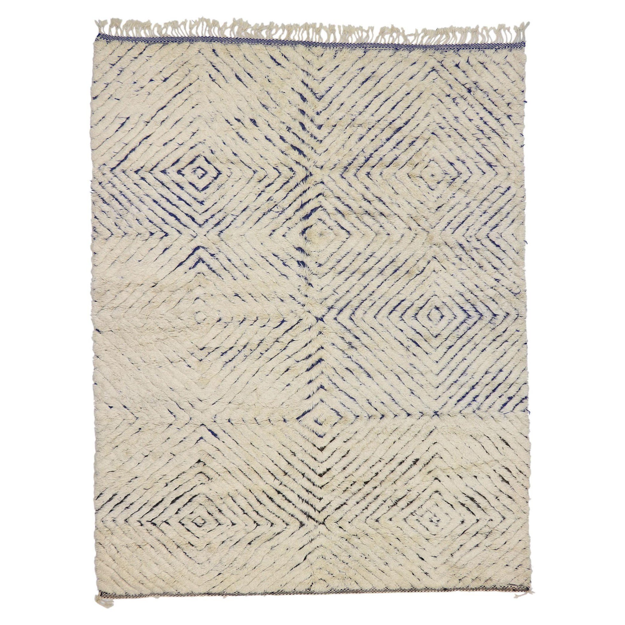 New Contemporary Berber Moroccan Rug with Mid-Century Modern Style at ...