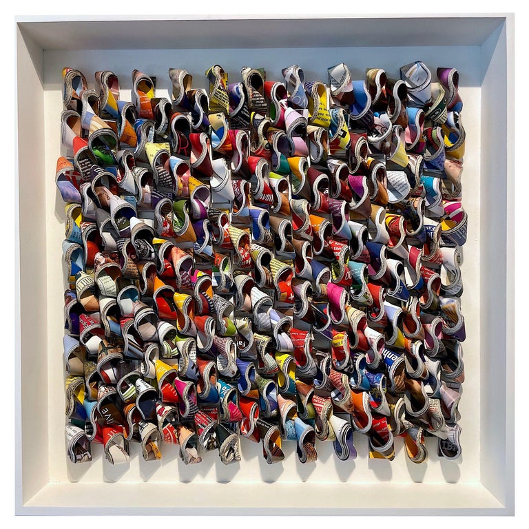 Brightly Colored Wall Sculpture by Belgian Artist Guy Leclef ...