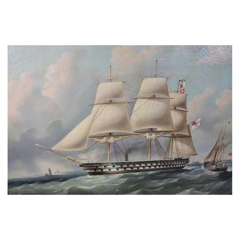 RB Spencer Marine Painting "Invincible" For Sale at 1stDibs