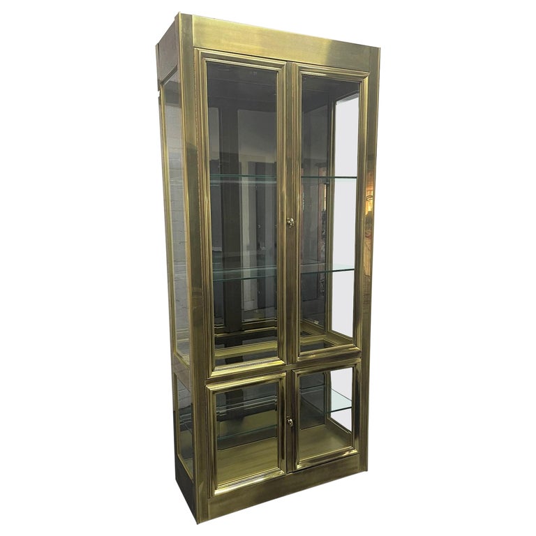 Brass Mastercraft Display Cabinet at 1stDibs