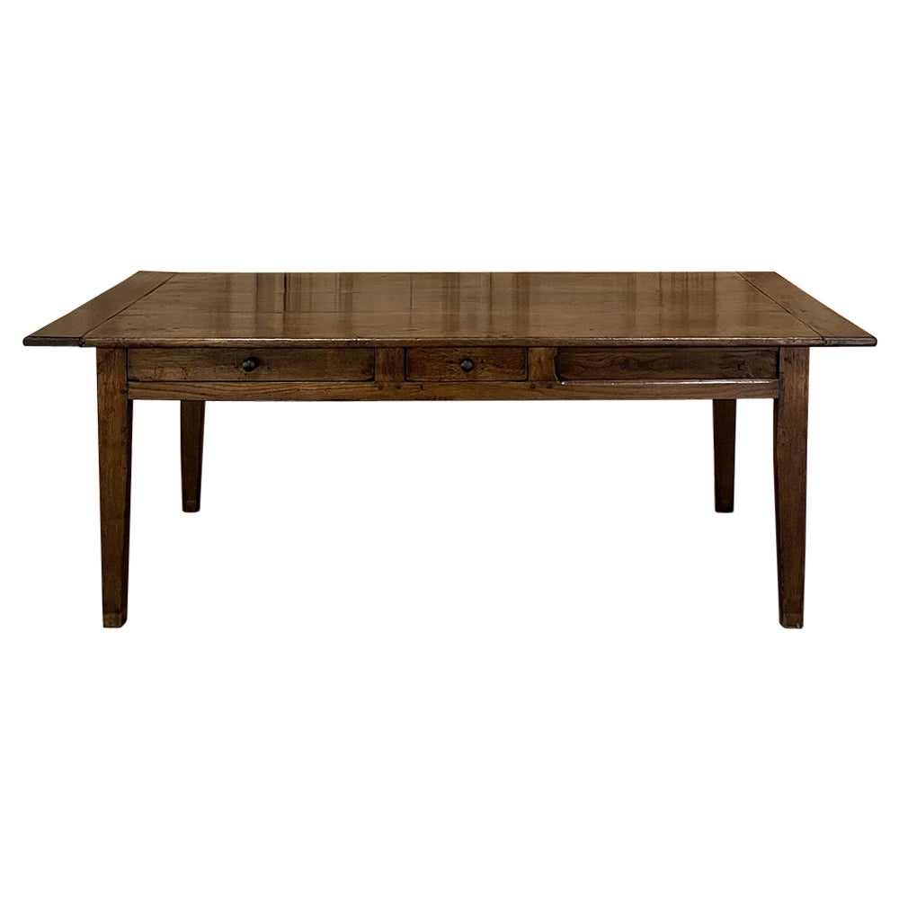 Antique Rustic Country French Whitewashed Sofa Table For Sale at ...