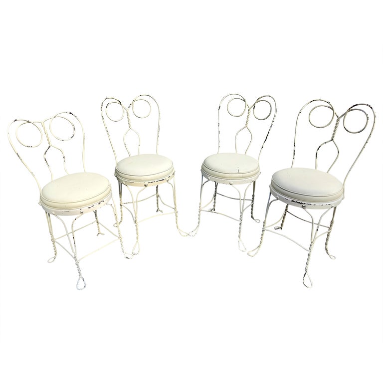 Vintage Ice Cream Parlor Chairs For Sale at 1stDibs