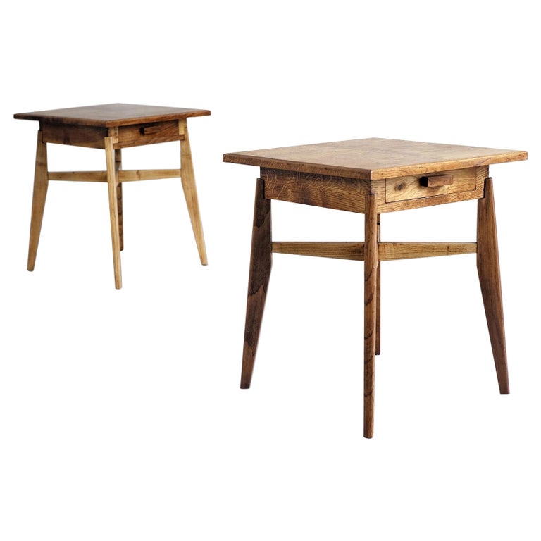 Pair of End Tables, French Reconstruction 1950 at 1stDibs