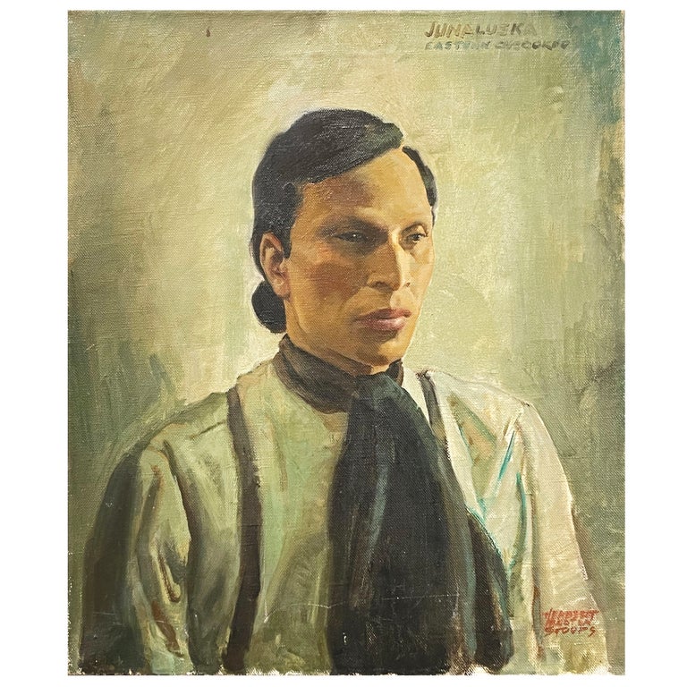"Portrait of Junaluska," Cherokee Leader in North Carolina, by Herbert ...