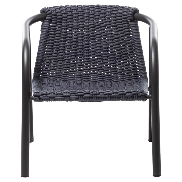 Gervasoni Ken Lounge Armchair in Grey Matt Lacquered Aluminium Frame ...