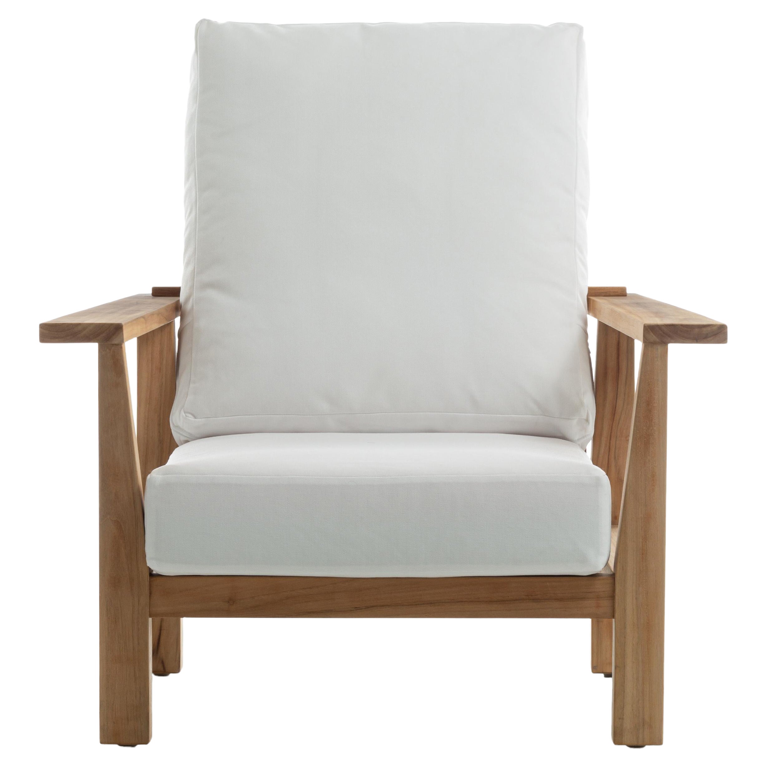 Gervasoni Inout 06 Lounge Chair in Aspen 03 Upholstery and Natural Teak ...