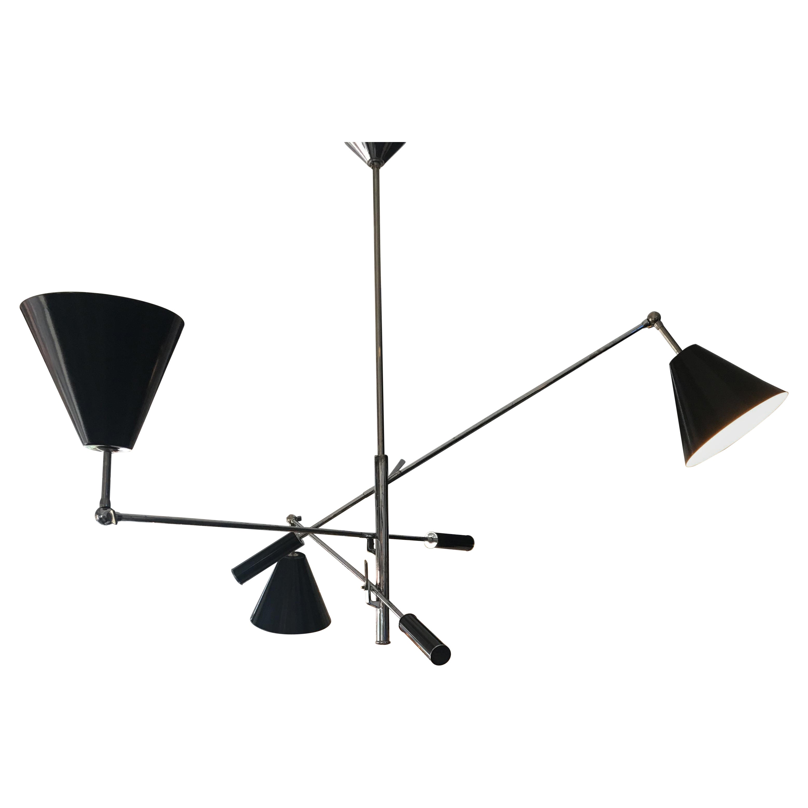 Modern Italian Chandelier "Corona" Style Arredoluce Angelo Lelli For ...
