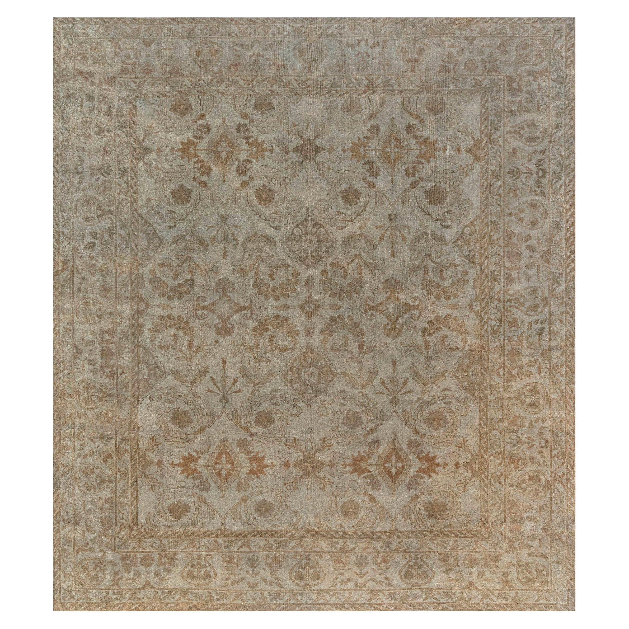 Doris Leslie Blau Collection Antique Indian Amritsar Botanic Rug Size ...