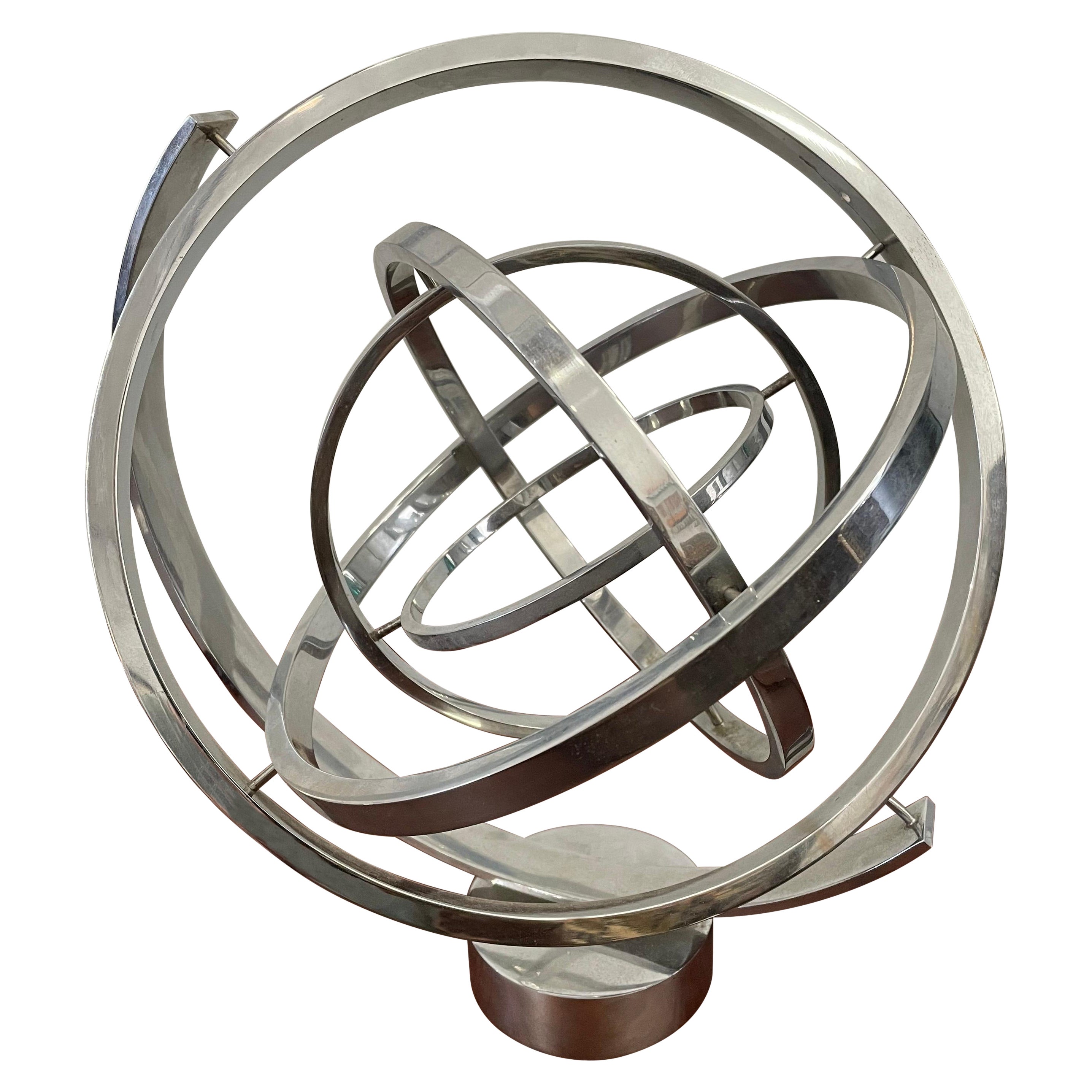 1970s Kinetic Sculpture Polish Steel For Sale at 1stDibs
