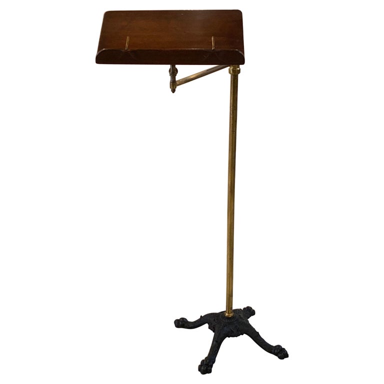 Antique Mahogany Brass and Iron Lectern Circa 1900 at 1stDibs