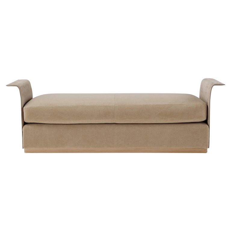 Amura ''Nap'' Bench in Alpaca and Leather For Sale at 1stDibs