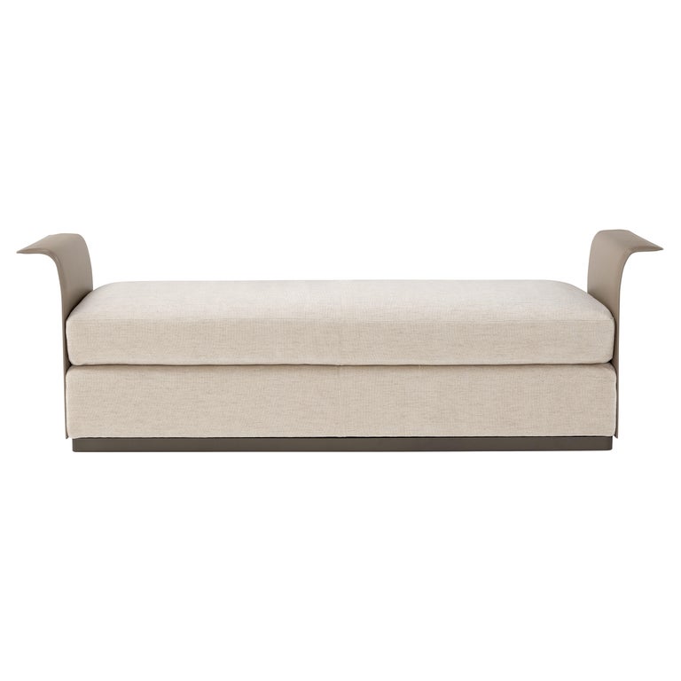 Amura ''Nap'' Bench in Tan Fabric For Sale at 1stDibs