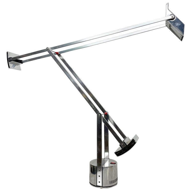 Richard Sapper for Artemide Award Winning Chrome TIZIO Table Lamp 1980s ...