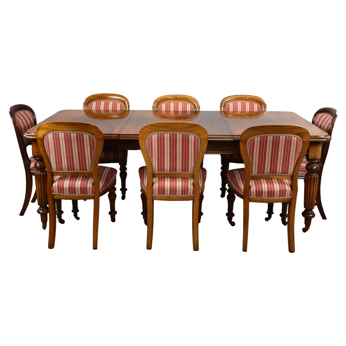 19th Century English Victorian Extending Dining Table And 10 Chairs For 19th-century-english-victorian-extending-dining-table-and-10-chairs-for