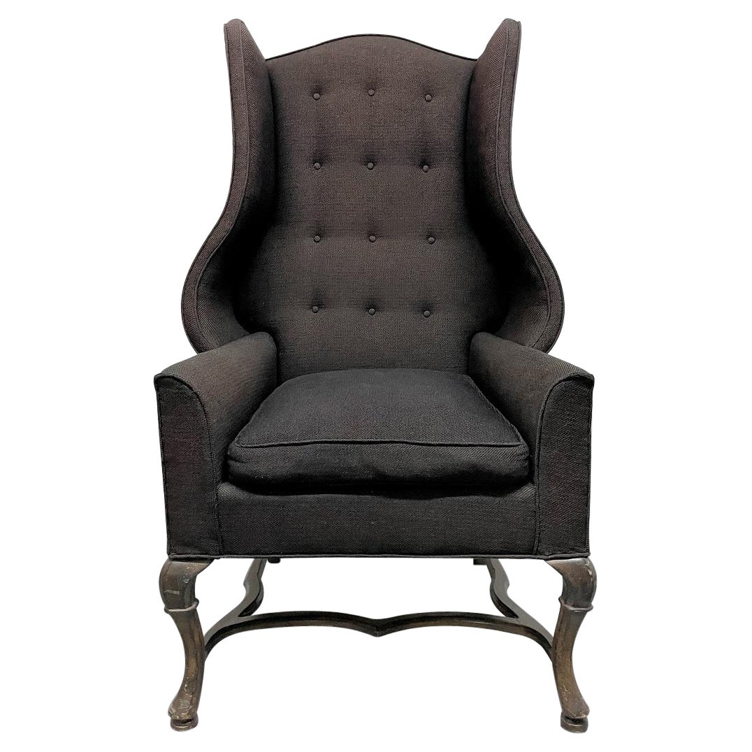 Antique American Hepplewhite New England Wing Chair For Sale at 1stDibs