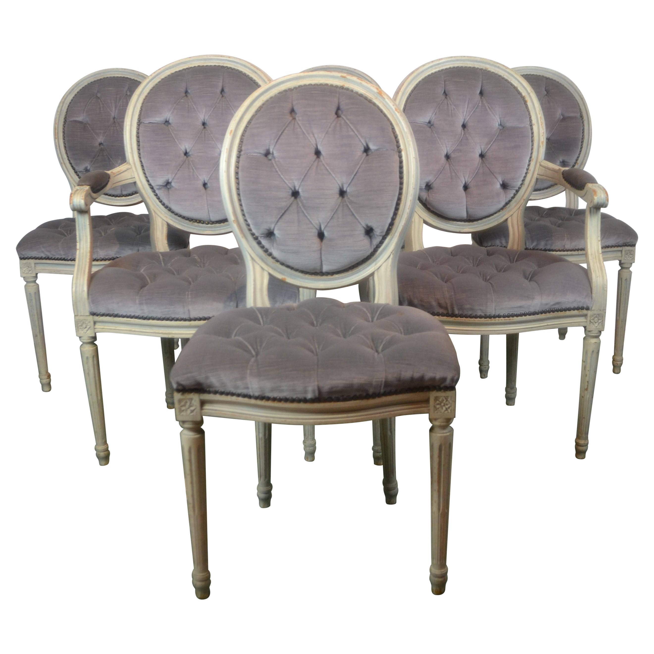 Set of Four Louis XVI Style Dining Chairs at 1stDibs