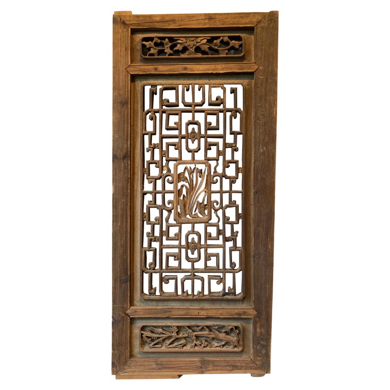 Chinese Antique Wood Panel For Sale at 1stDibs