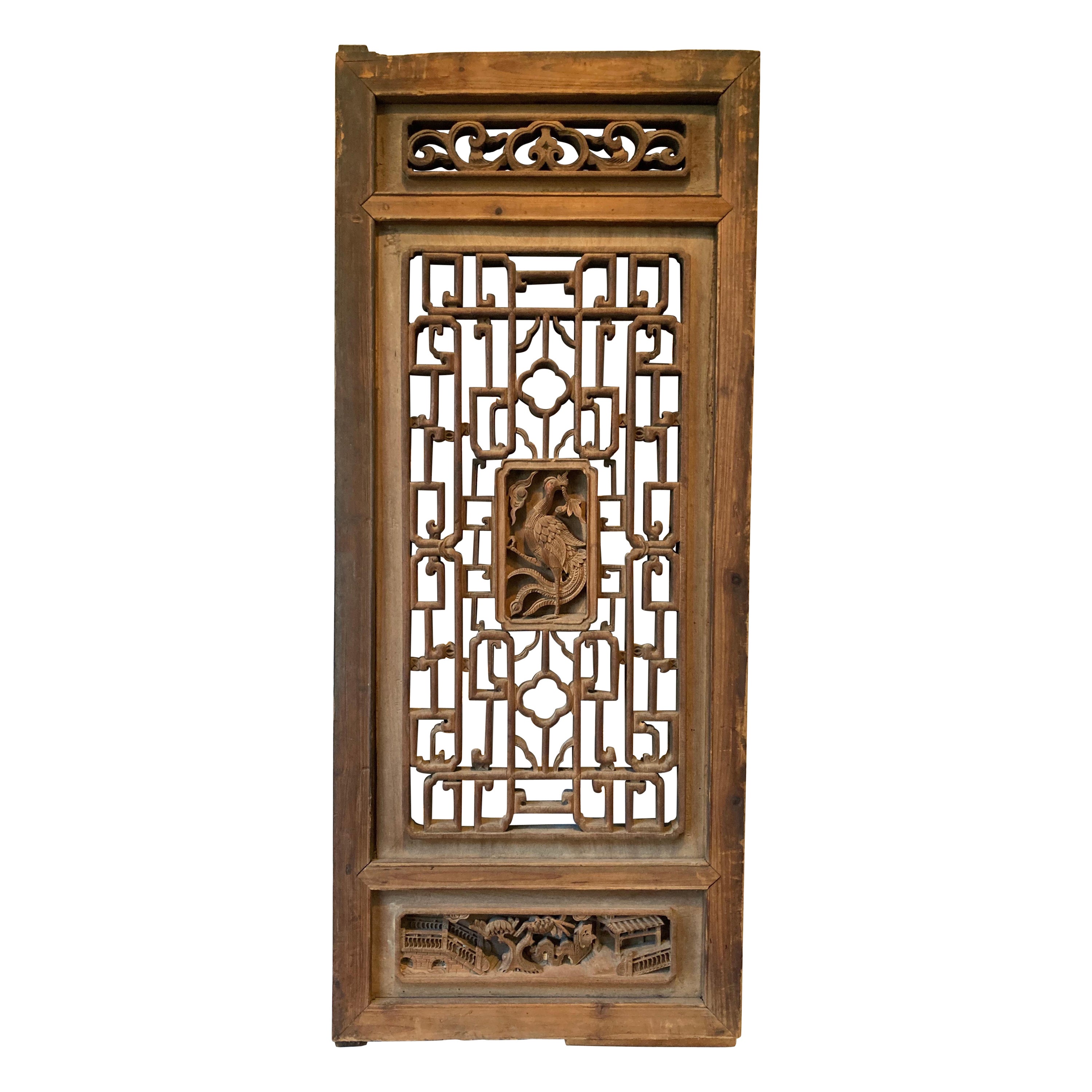Chinese Antique Wood Panel For Sale at 1stDibs