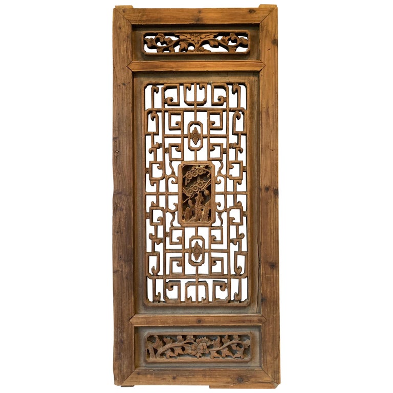 Chinese Antique Wood Panel For Sale at 1stDibs