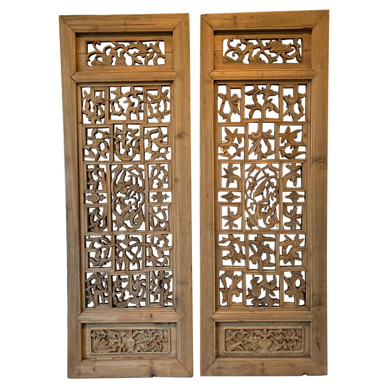 Chinese Antique Wood Panel at 1stDibs